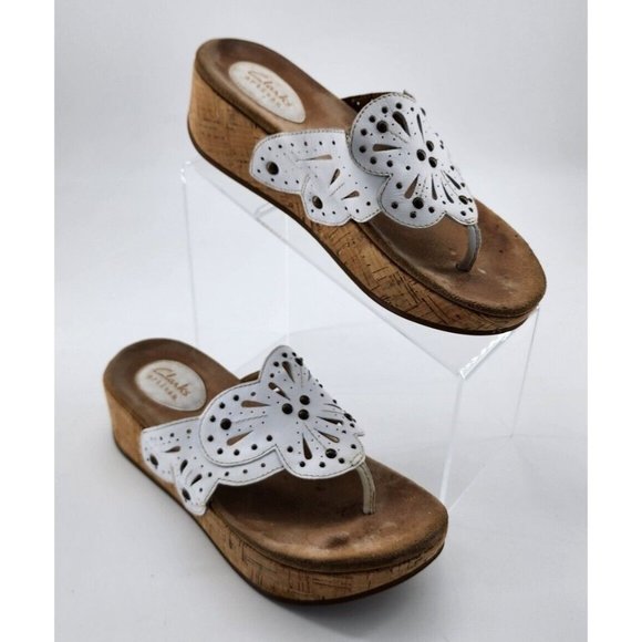 Clarks | Shoes | Clarks Artisan Womens Sandals Palima Palm Laser Cut ...